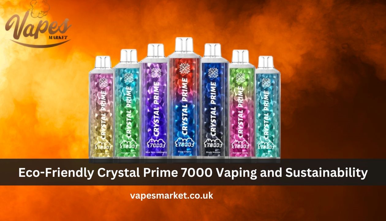 Discover the eco-friendly Crystal Prime 7000 - a sustainable vaping choice